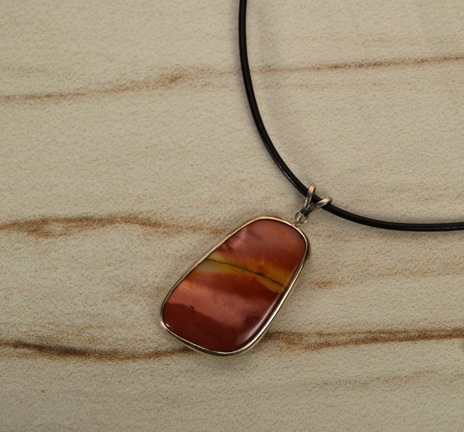 Mookaite Jasper/silver Pendant, Jasper Pendant, Jasper Necklace - Etsy