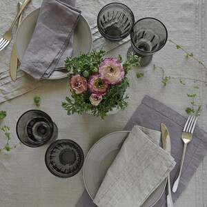 Dining/ Kitchen Table Serving- Vintage Looks -washed Linen Tablecloth ...