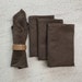 Brown Linen Napkins Set of 4, Washed Daily Table Serving Napkins ...