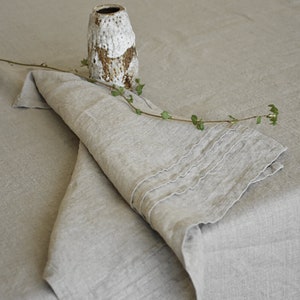 Dining/ Kitchen Table Serving- Vintage Looks -washed Linen Tablecloth ...