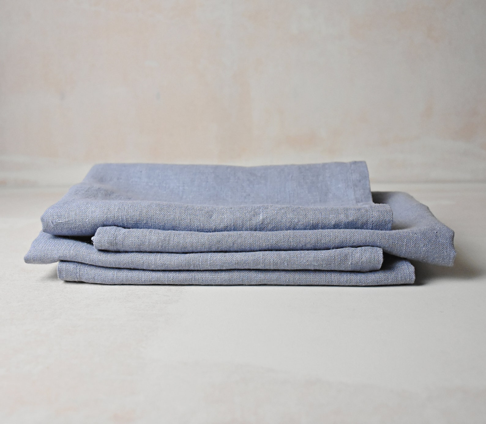 Blue linen napkins set of napkins table serving napkins | Etsy