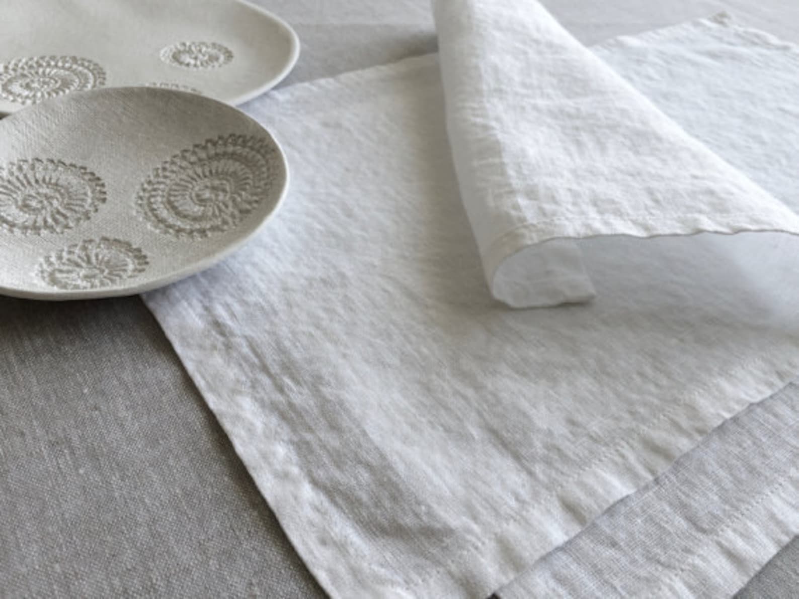 Natural Linen Placemat Set of 2 Washed Linen Placemat Dining - Etsy