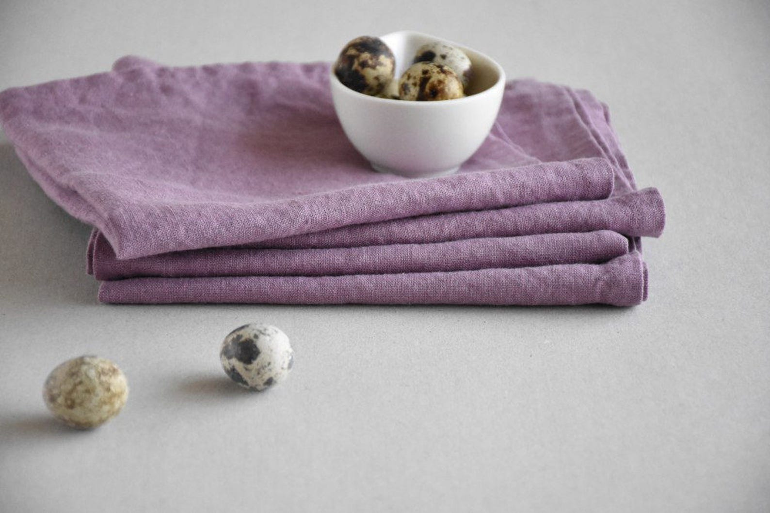 Linen Napkins Table Serving Napkins Set of 20 Softened Lilac - Etsy