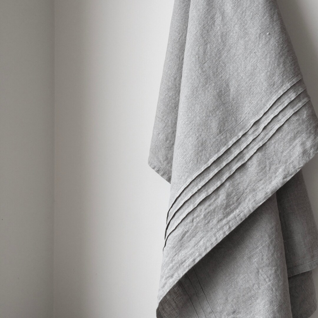 Linen Bath Towel- Large Sauna/ Spa Towel- Natural Color Linen Towel ...
