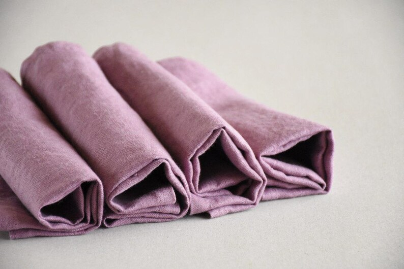Linen Napkins Table Serving Napkins Set of 20 Softened Lilac | Etsy