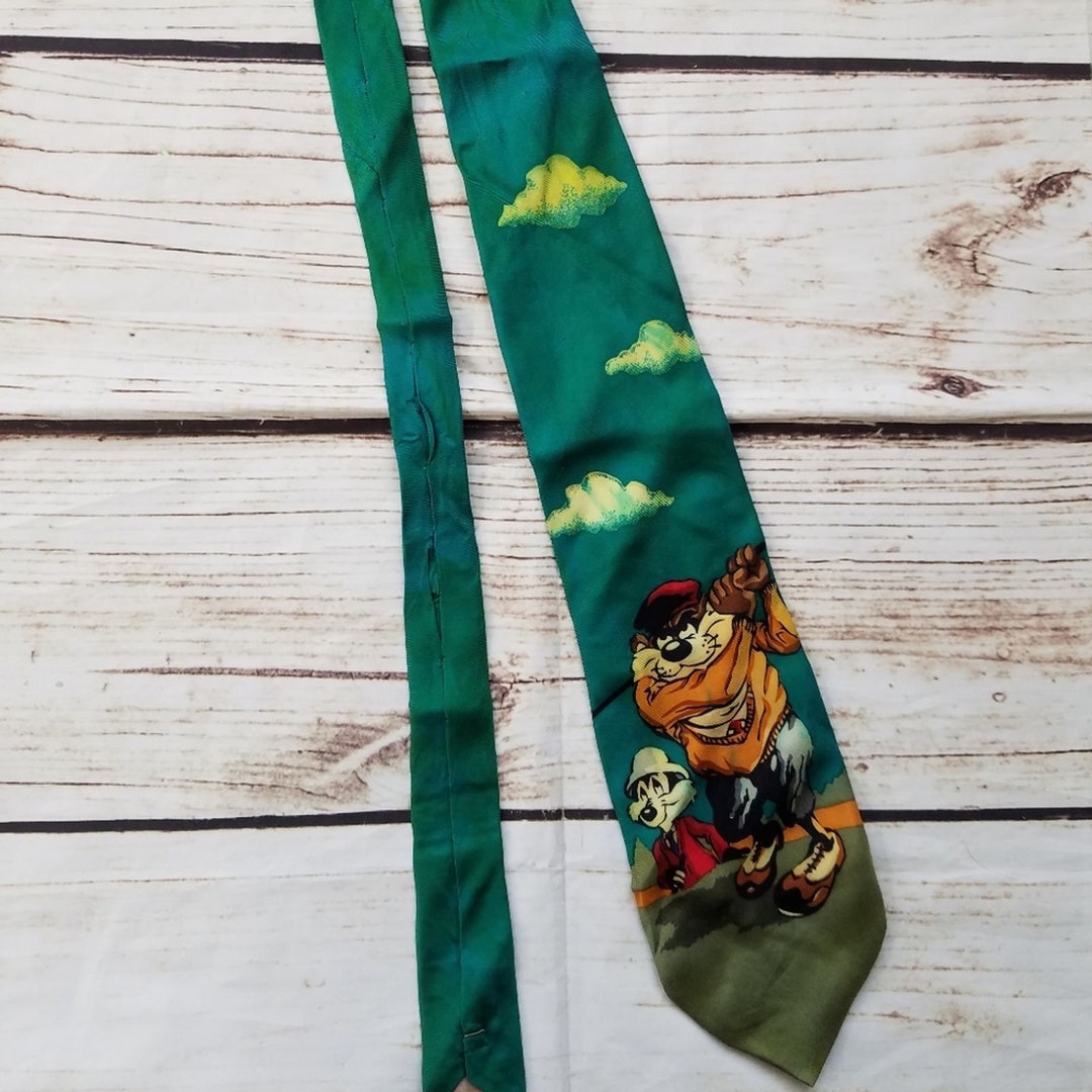 Vintage 1992 Taz Looney Tunes Golfing Neck Tie - Etsy