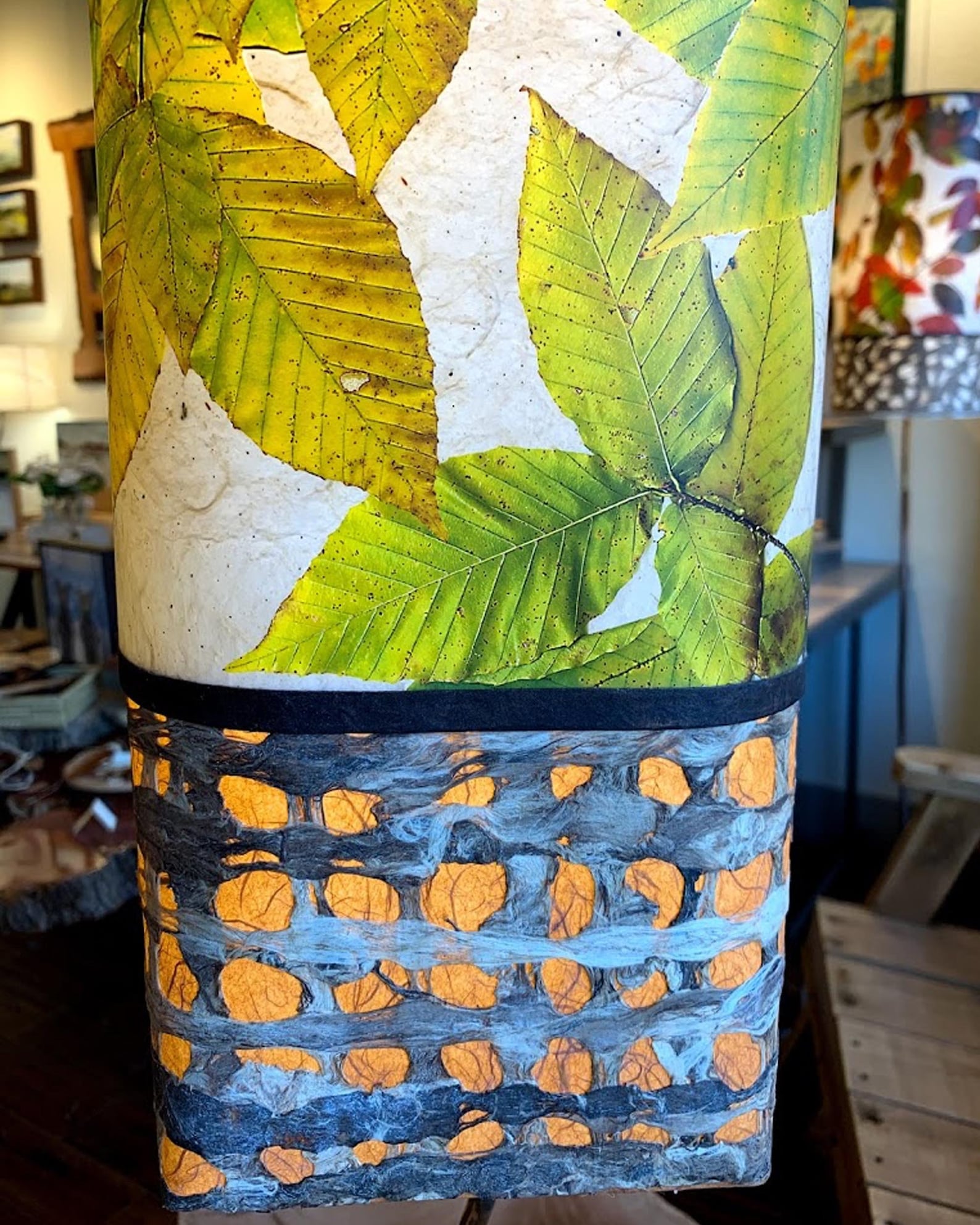 Handmade Lamp | Paper Lamp Shade | Nature Lamp | Unique Desk Lamp ...