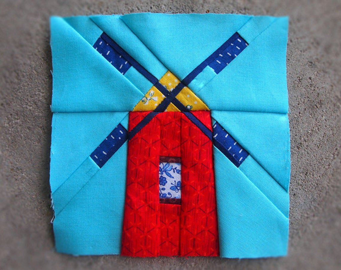 Windmill Paper Pieced Quilt Pattern in PDF - Etsy