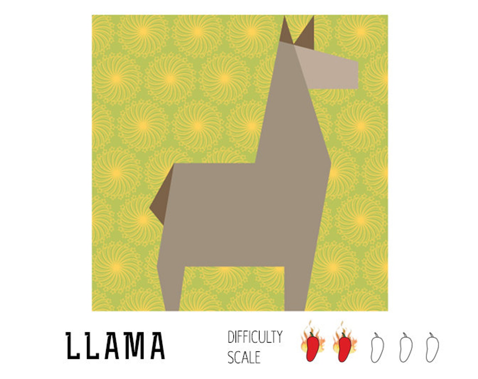 Llama Paper Pieced Quilt Pattern in PDF - Etsy