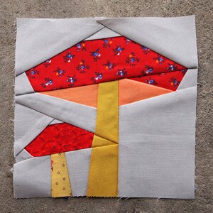 Mushrooms Paper Pieced Quilt Pattern in PDF - Etsy
