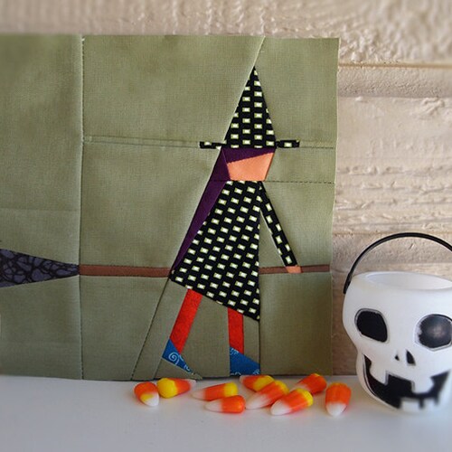 GOOFY WITCH Paper Pieced Block Pattern in PDF - Etsy