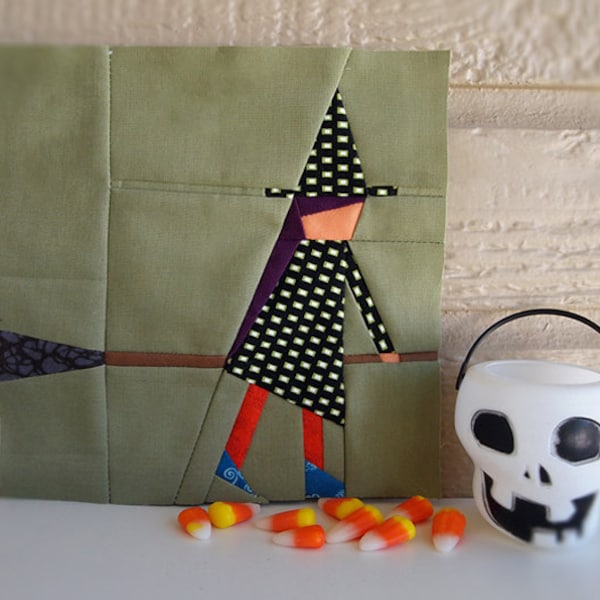 Witch Quilt Block Pattern - Etsy