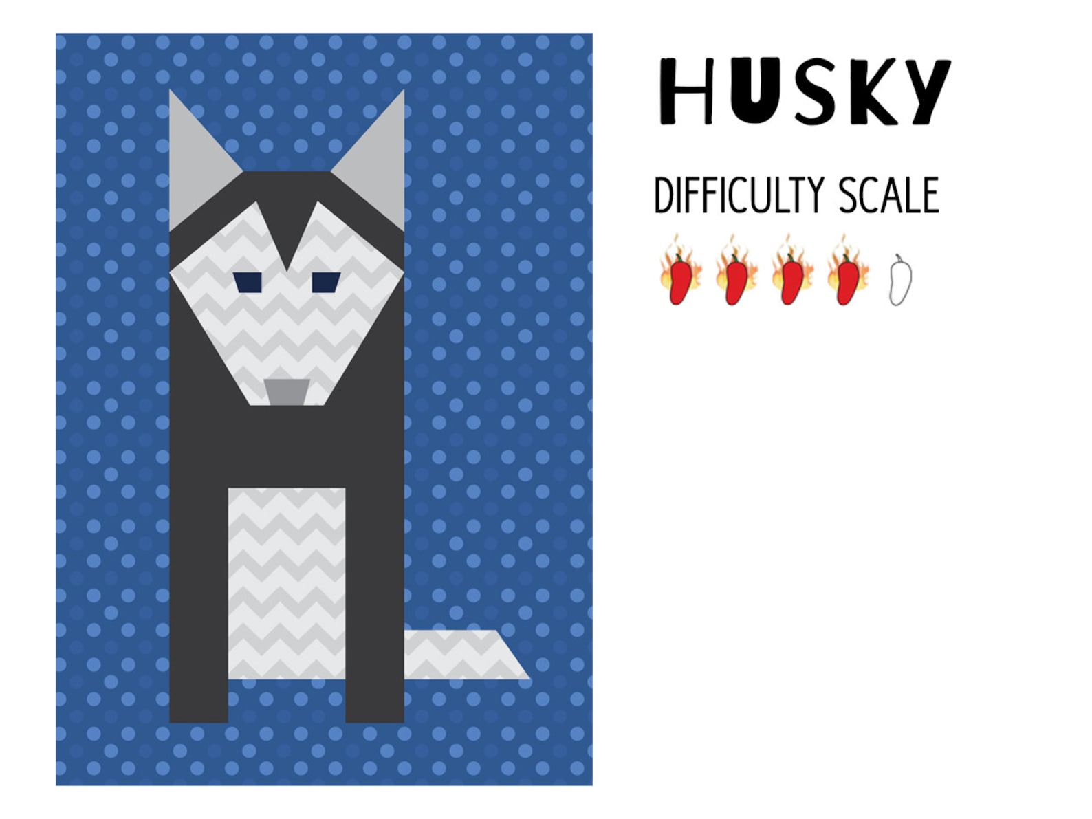 Husky Paper Pieced Quilt Pattern in PDF - Etsy