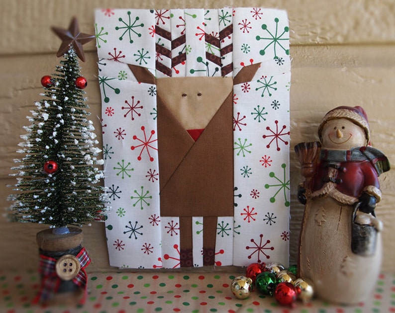 Reindeer Paper Pieced Quilt Pattern - Etsy
