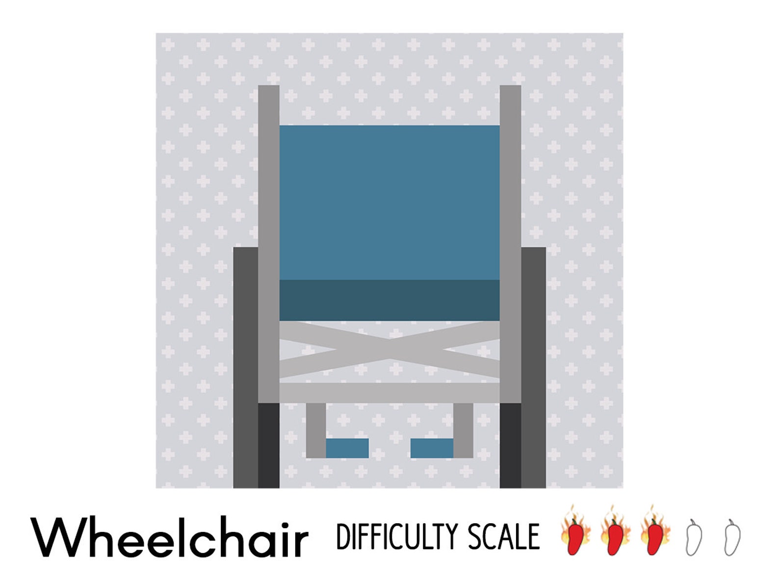 Wheelchair Paper Pieced Quilt Pattern in PDF | Etsy