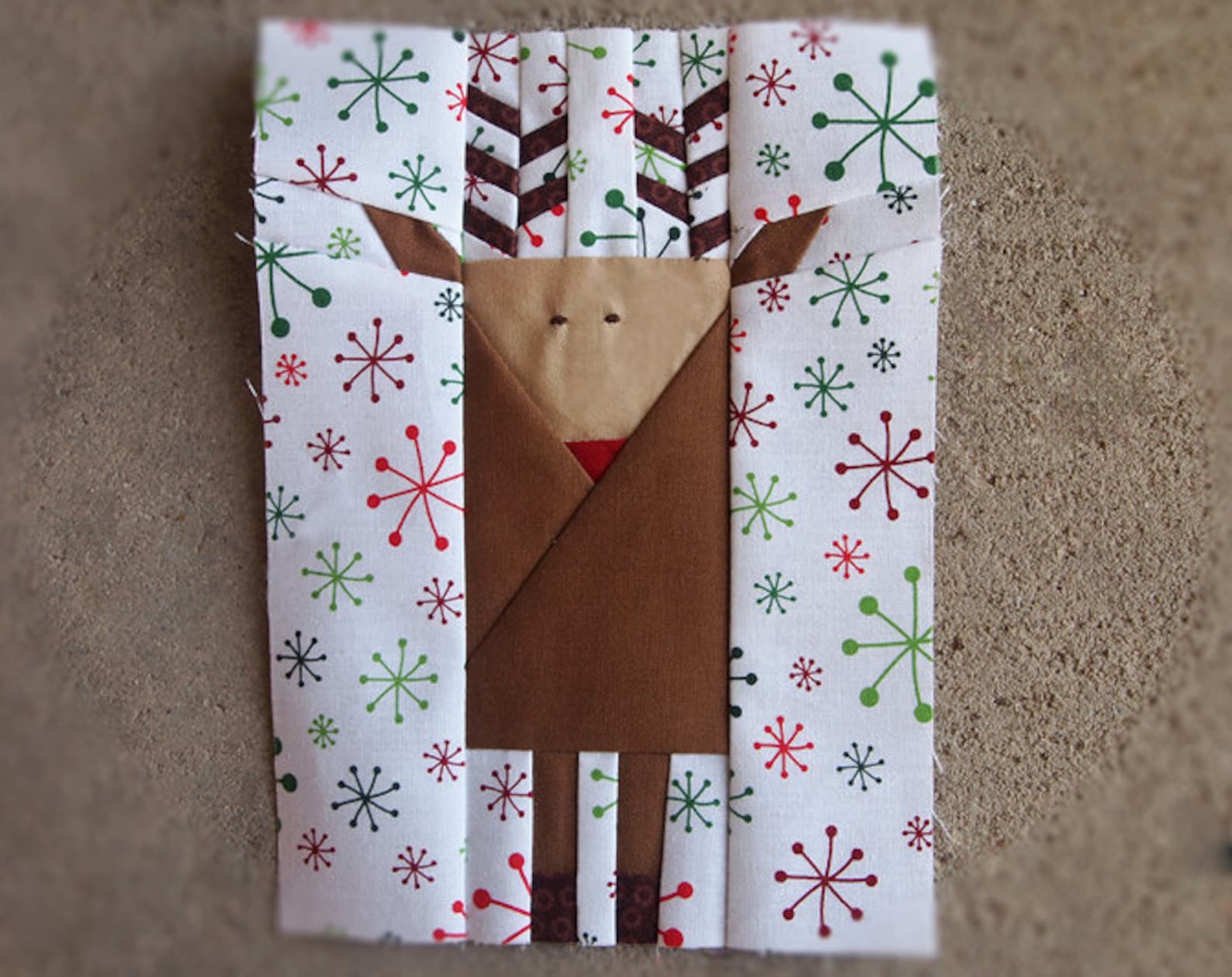 Reindeer Paper Pieced Quilt Pattern - Etsy