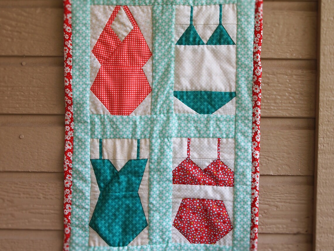 Swimsuit Collection Paper Pieced Quilt Pattern in PDF - Etsy