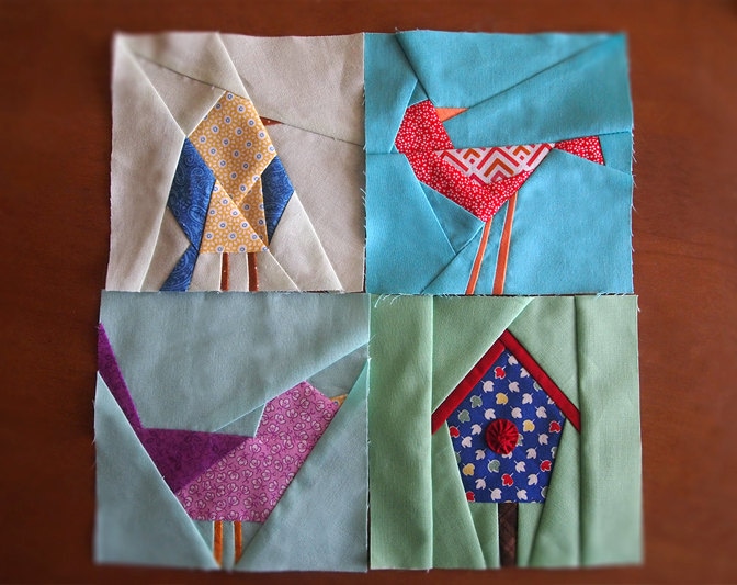 Bird 3 paper pieced quilt pattern in PDF | Etsy