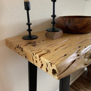 Live Edge Cypress Console Table | Live Edge Cypress Sofa Table | Pecky ...