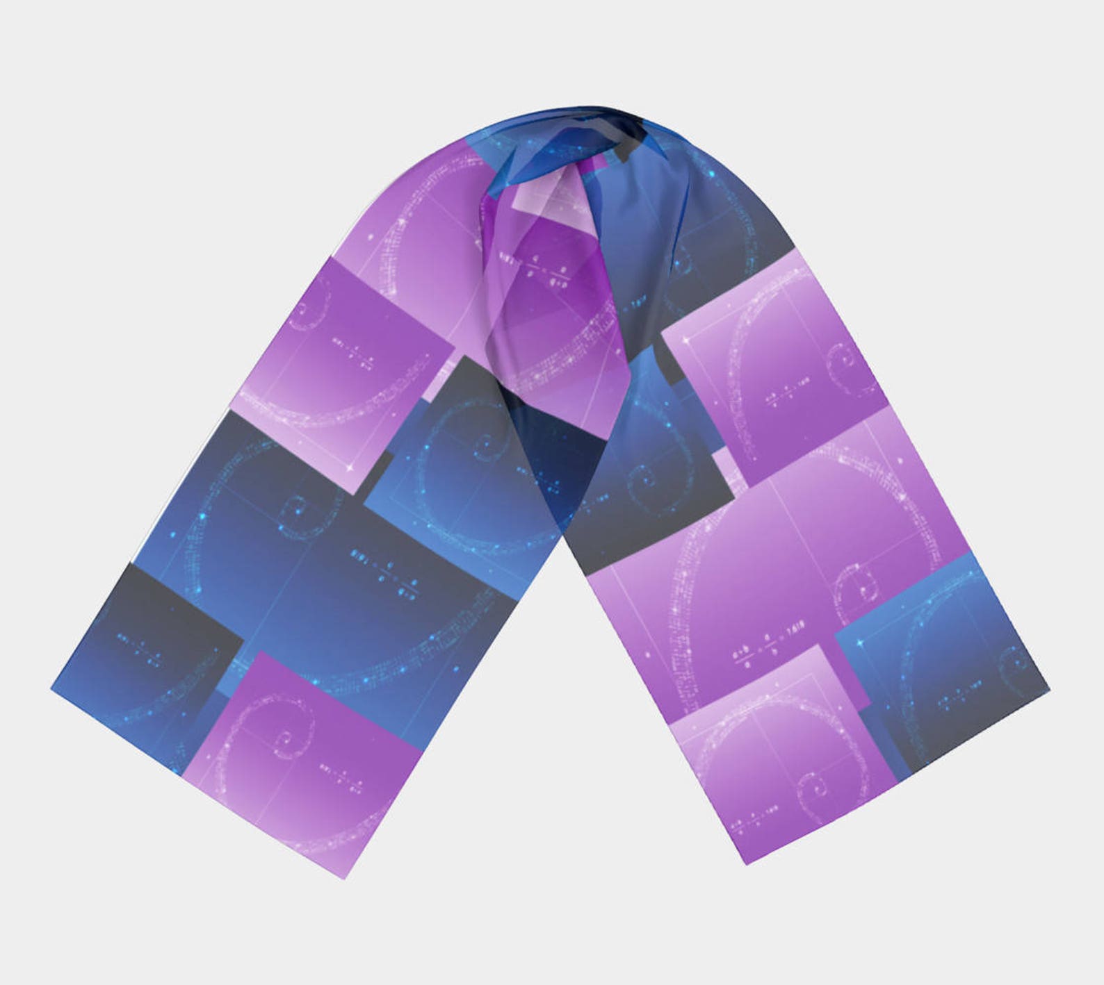 Fibonacci Sequence Scarf Golden Ratio Fashion Accessory High - Etsy