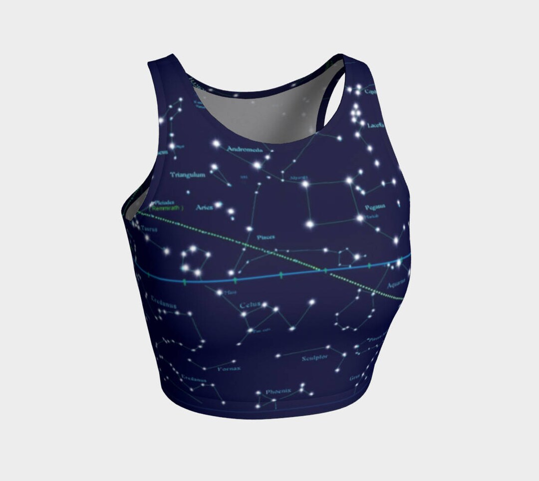 Constellations Star Map Sports Tank Crop Top Handmade High Quality ...