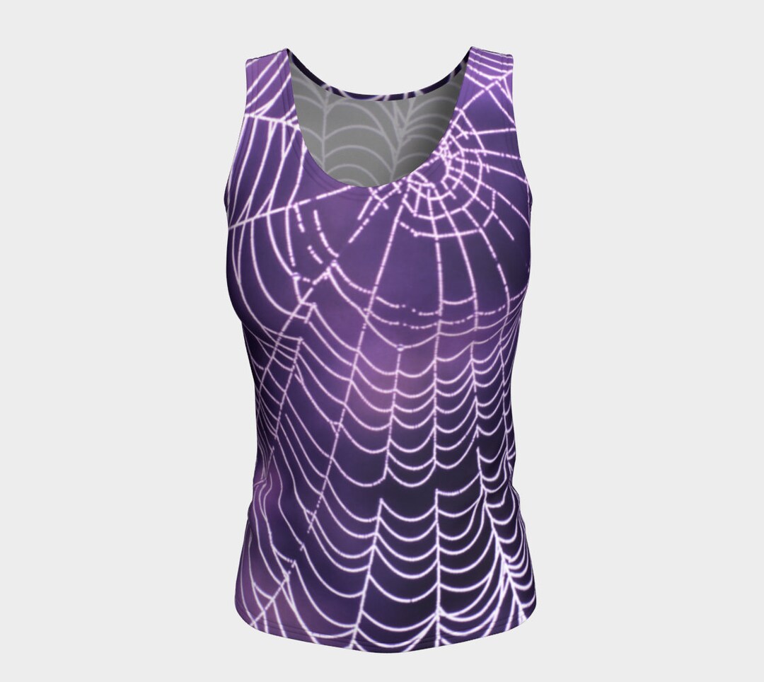 Spider web tank top handmade yoga sports nature arachnide spiderweb ...