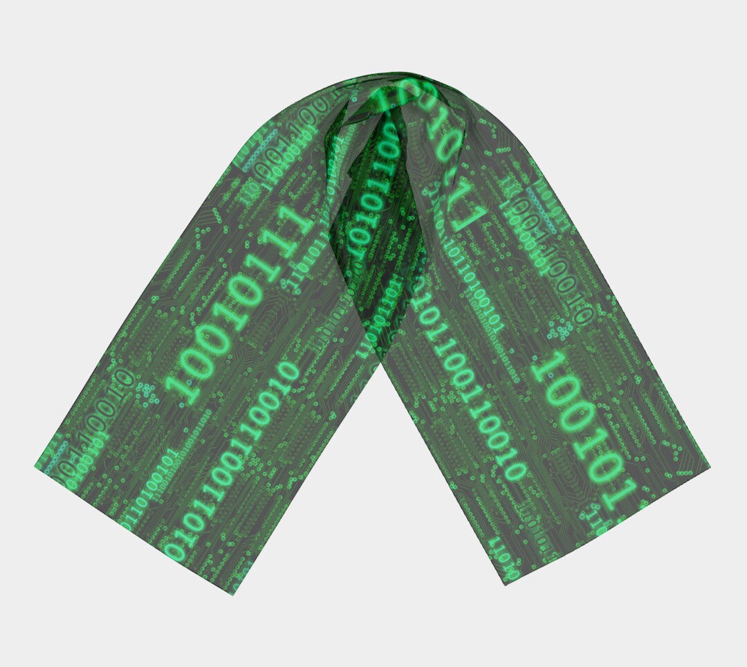 Binary Code and Circuits Scarf Fashion Accessory High Quality - Etsy