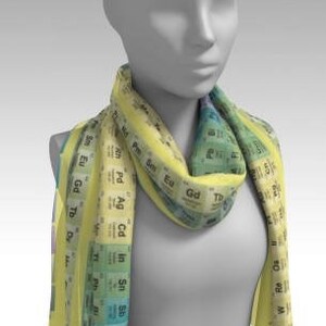 Periodic Table Scarf Element Chemistry Fashion Accessory High - Etsy