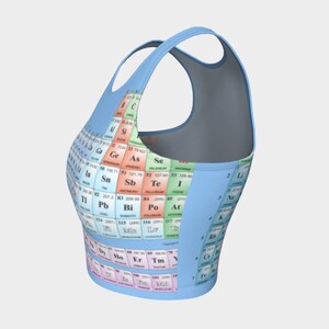Periodic Table of Elements Chemistry Tank Crop Top Sports Bra Handmade ...