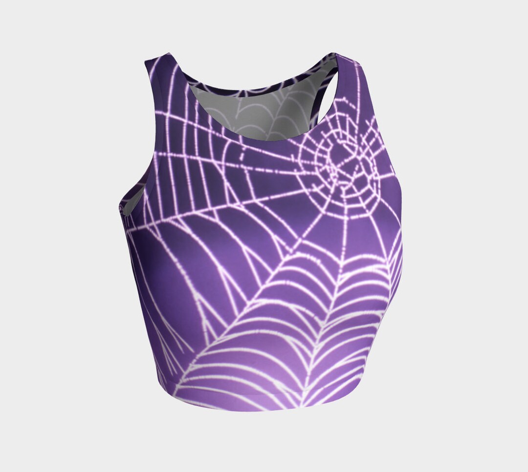 Spider Web Crop Tank Top Handmade High Quality Yoga Spiderweb Goth ...