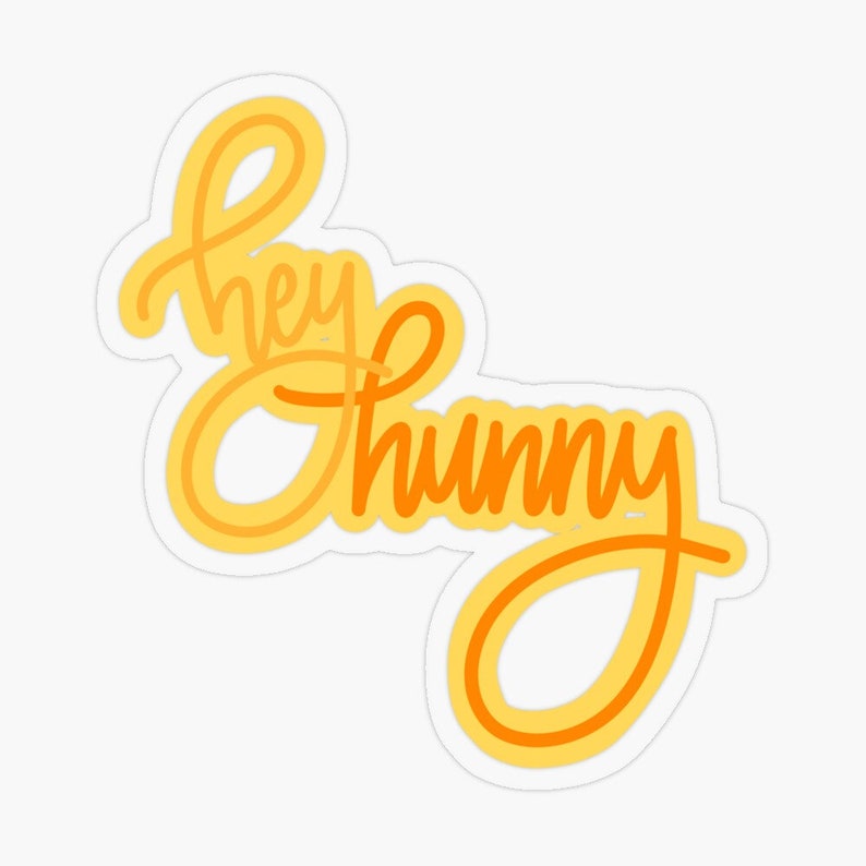 Hey Hunny Sticker Hand Lettering Sticker Water Bottle | Etsy
