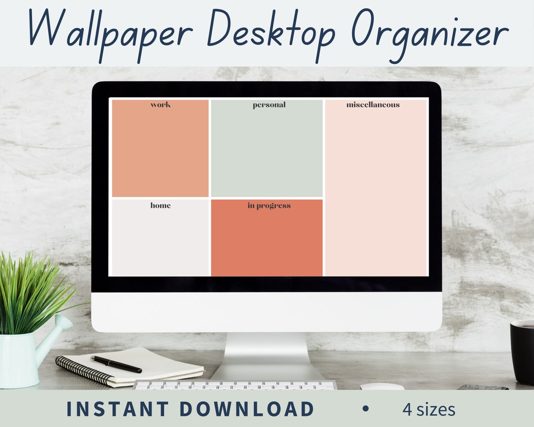 Minimal Computer Desktop Folder Organizer Organizer - Etsy