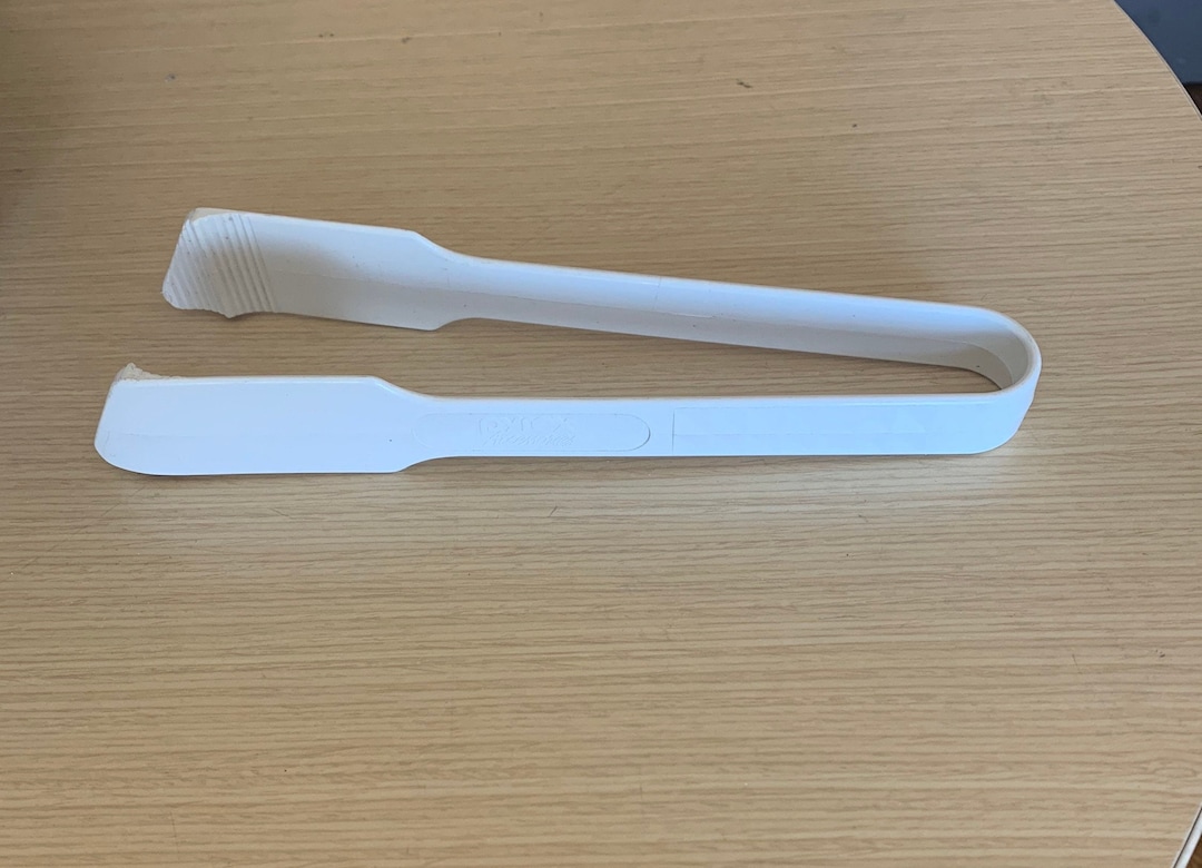 Vintage Pyrex Accessories Salad Tongs Servers White #2105 USA Melamine ...