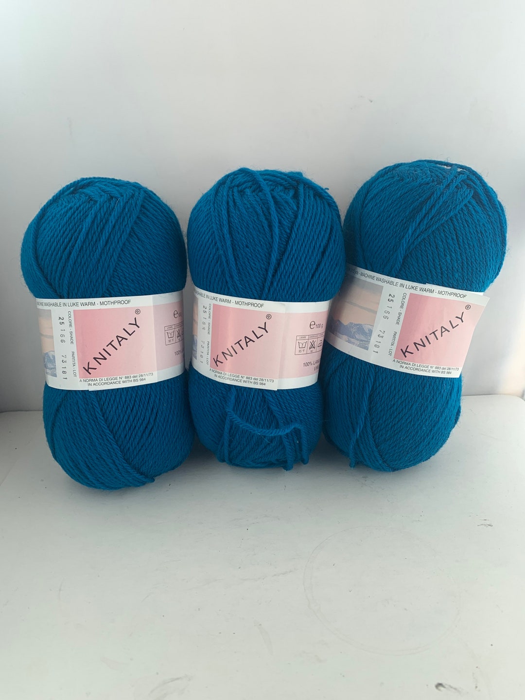 Knitaly Colorado Super Wash 100% Virgin Wool Yarn Three Skeins 300 Gram ...