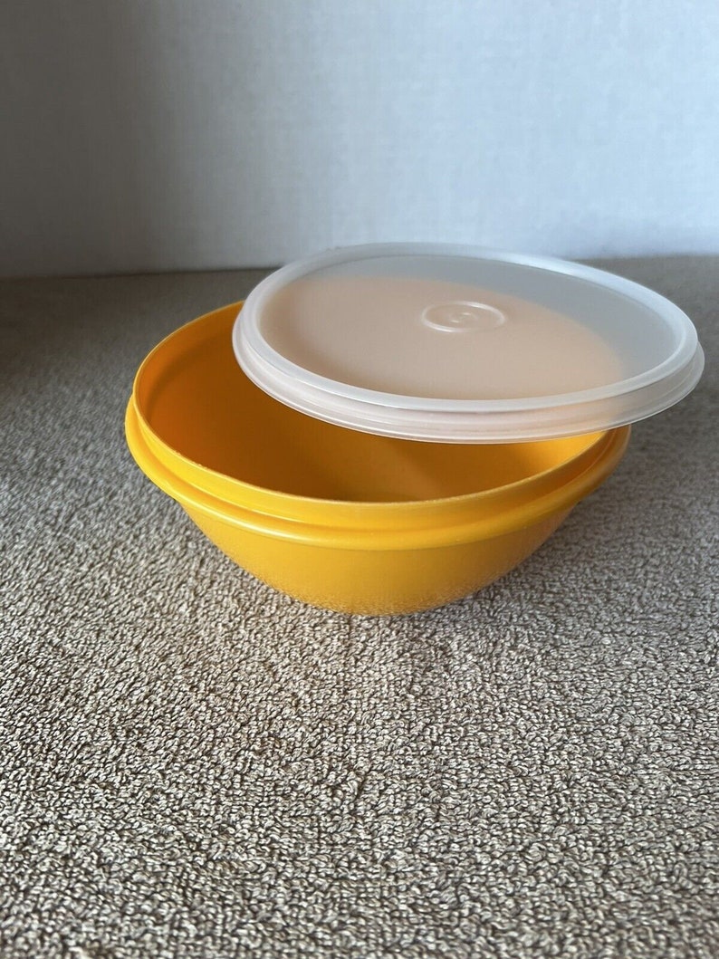 Tupperware Wonderlier Orange Colored Bowl # 234 With Tupperware Clear ...