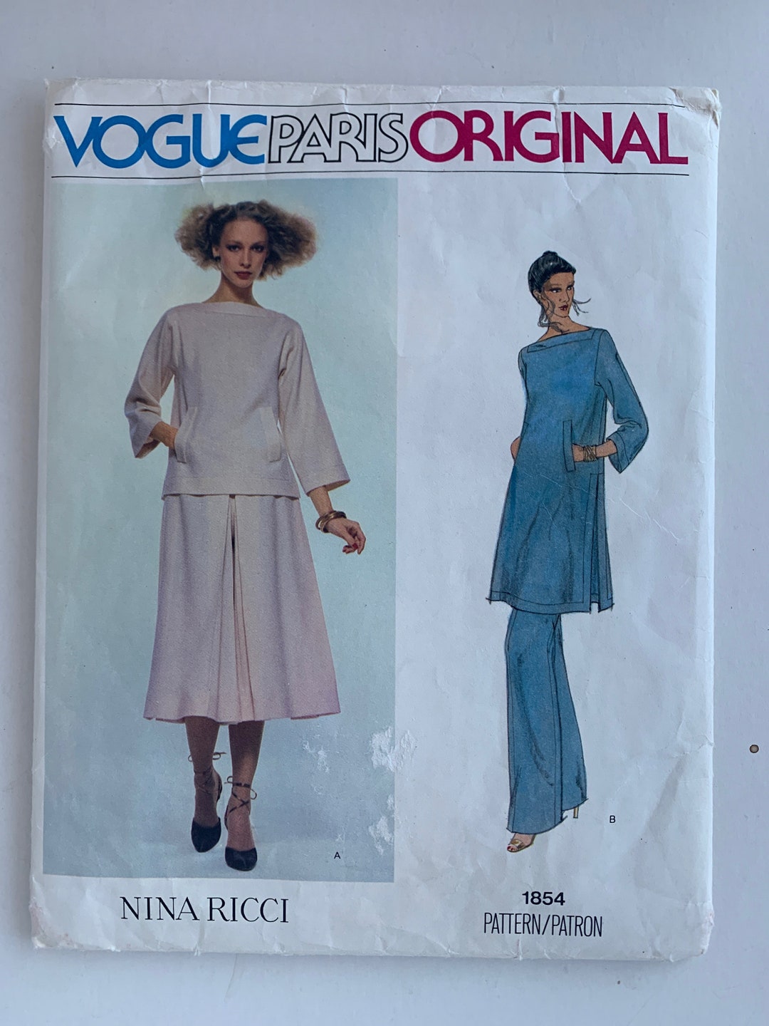 Vogue #1854 VTG Nina Ricci Original Design Top, Culottes & Pants ...