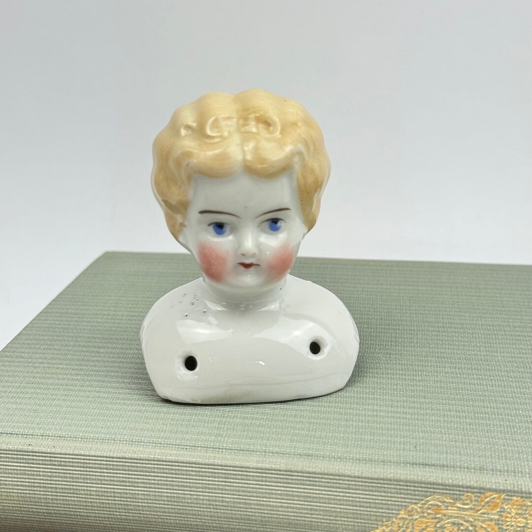 Antique German Hertwig Porcelain China Doll Head & Shoulders 2.5 Inches ...
