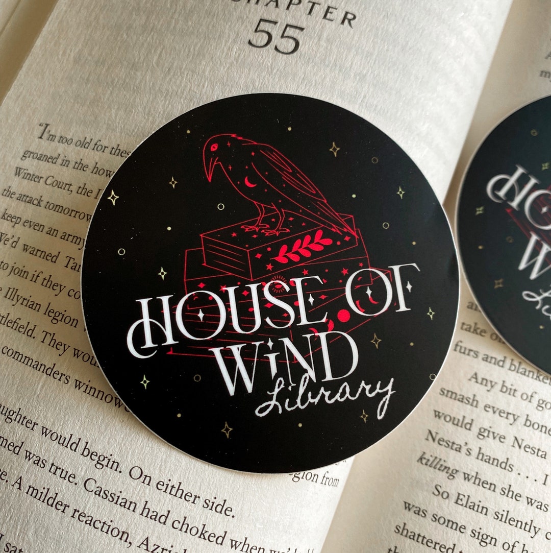 ACOTAR House of Wind Library Waterproof Sticker, Bookish Sticker, Book ...