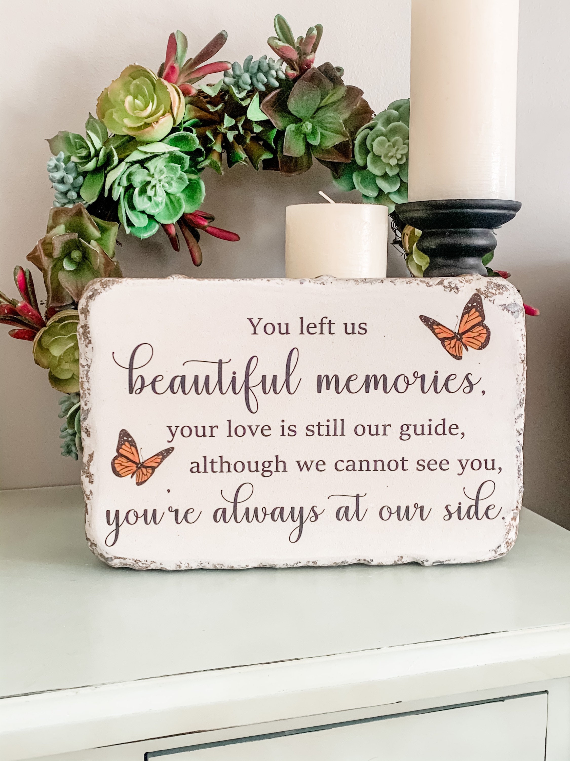 Memorial Stone | Monarch Butterfly Memorial | Remembrance Stone ...