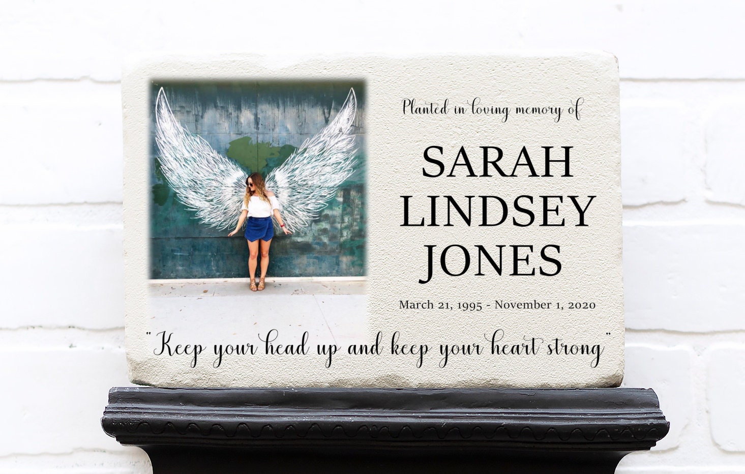 Custom Memorial Stone Memorial Plaque Temporary Grave | Etsy