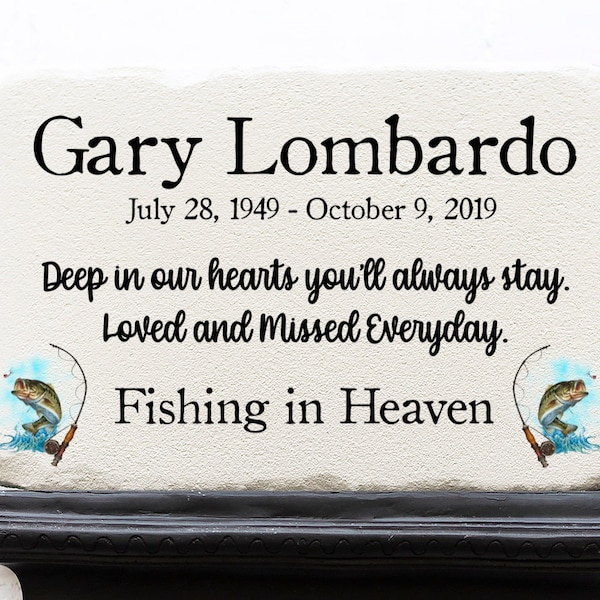 Fishing Headstone - Etsy