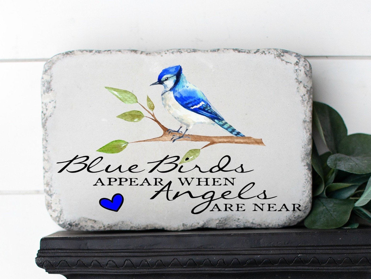 Bluebird Memorial Stone | Remembrance Garden Decor - Etsy