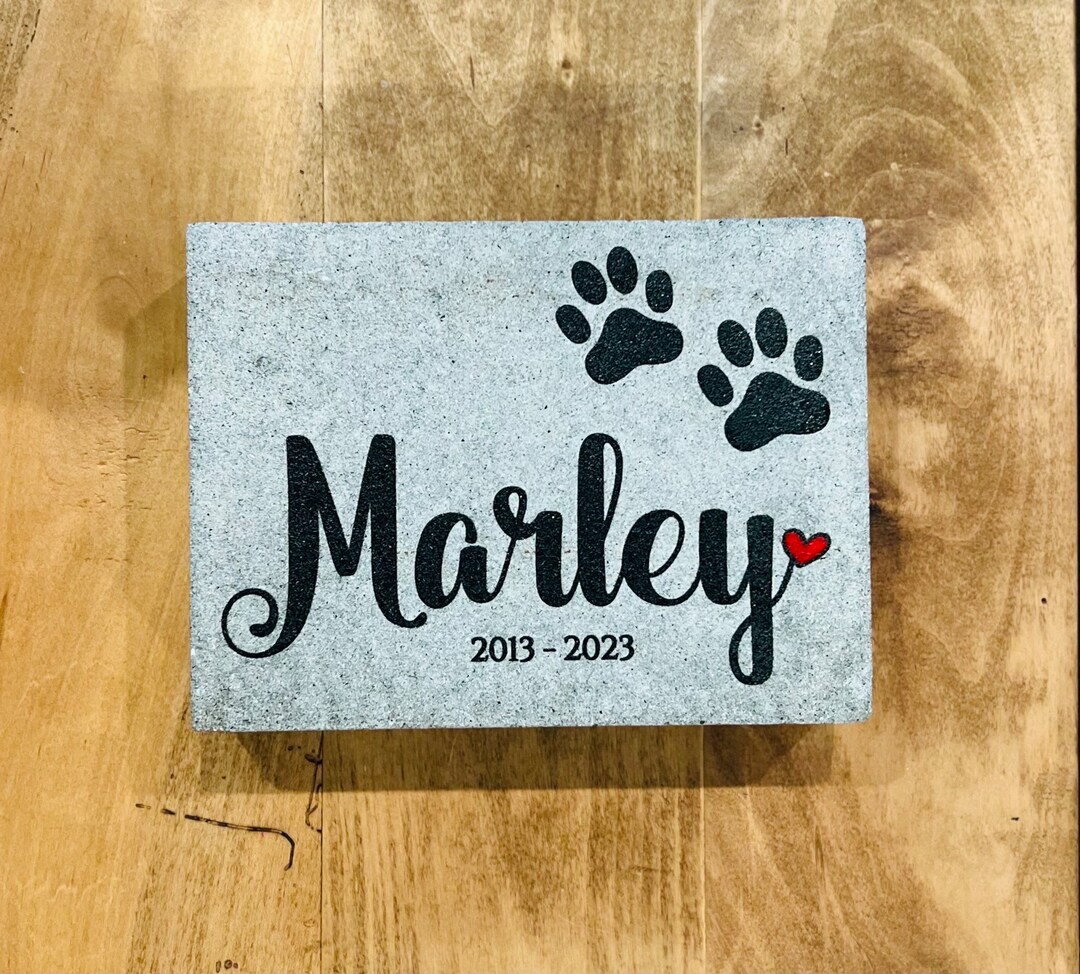 Memorial Stone for Dog | Custom Pet Grave Marker | Custom Burial Marker ...