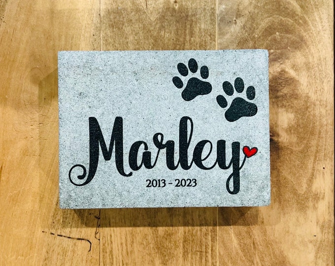 Memorial Stone for Dog | Custom Pet Grave Marker | Custom Burial Marker ...