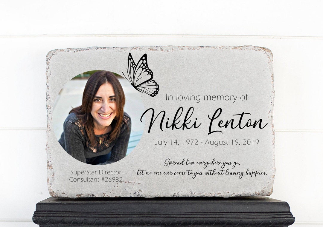 Custom Memorial Stone | Memorial Plaque | Temporary Grave Marker ...