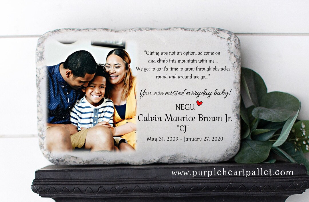 Custom Memorial Stone | Memorial Plaque | Temporary Grave Marker ...