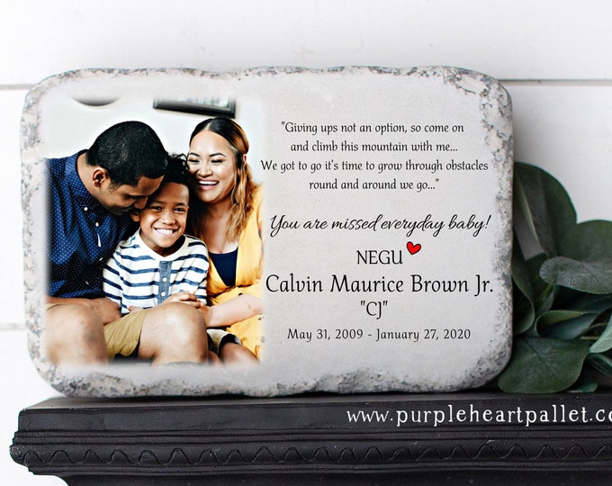 Custom Memorial Stone | Memorial Plaque | Temporary Grave Marker ...