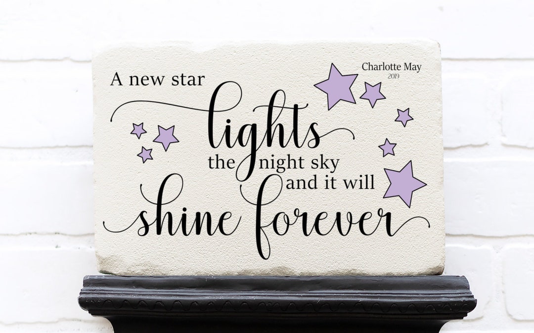 Miscarriage Memorial Stone | Sympathy Gift, New Star Design - Etsy