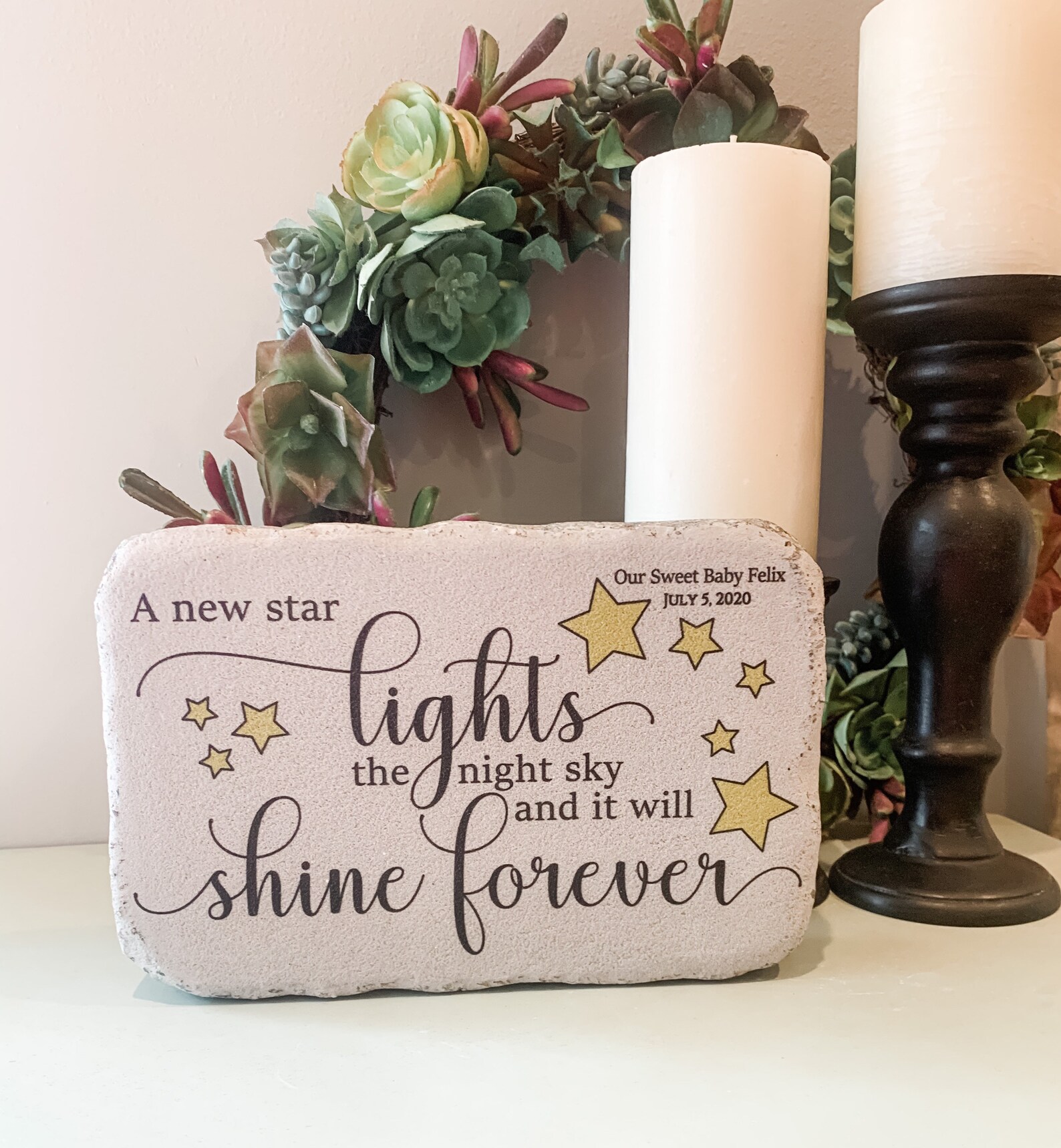 Miscarriage Memorial Stone | Sympathy Gift, New Star Design - Etsy