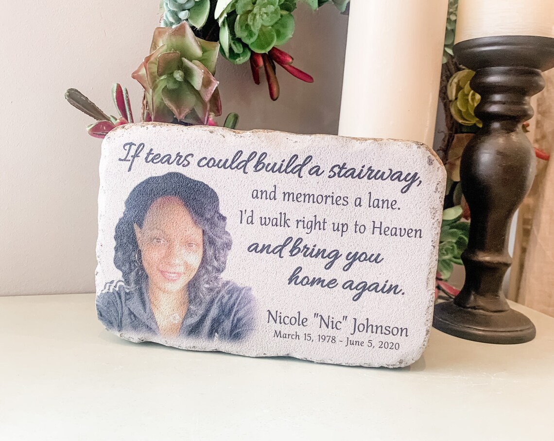 Memorial Stone Memorial Plaque Temporary Grave Marker - Etsy